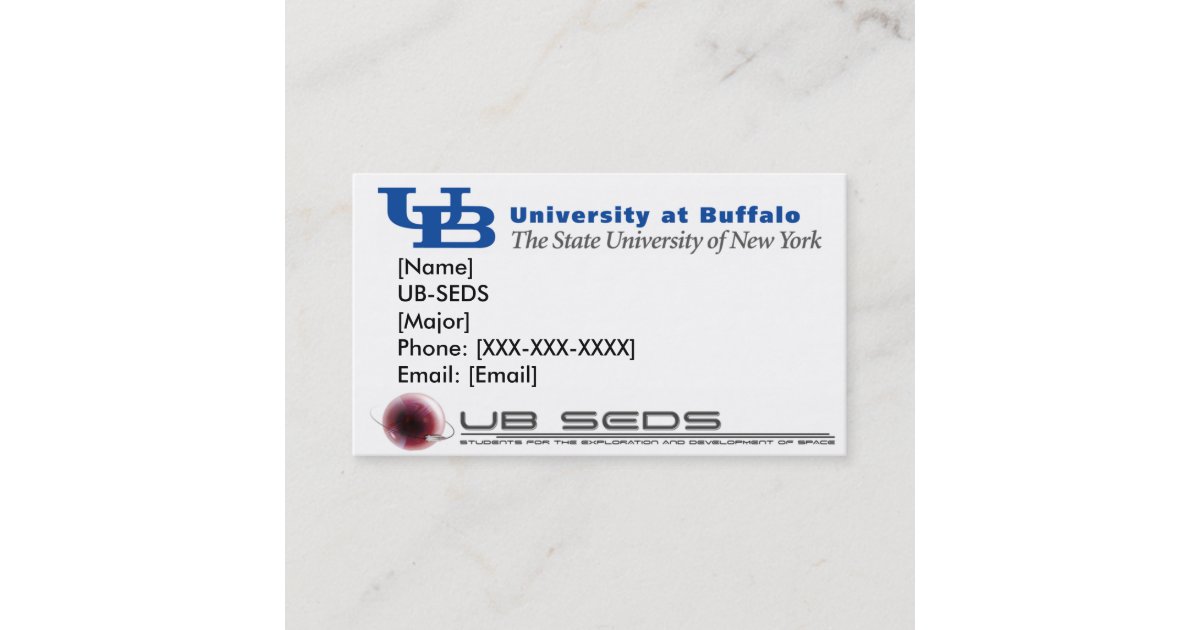 UB SEDS Business Card | Zazzle