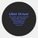 Uber Driver Job Description Classic Round Sticker | Zazzle