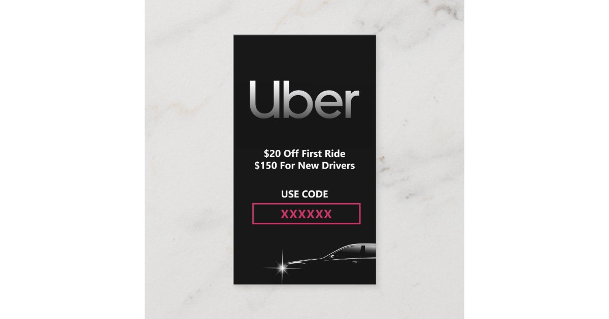 Uber Driver Professional Referral Business Card | Zazzle.com