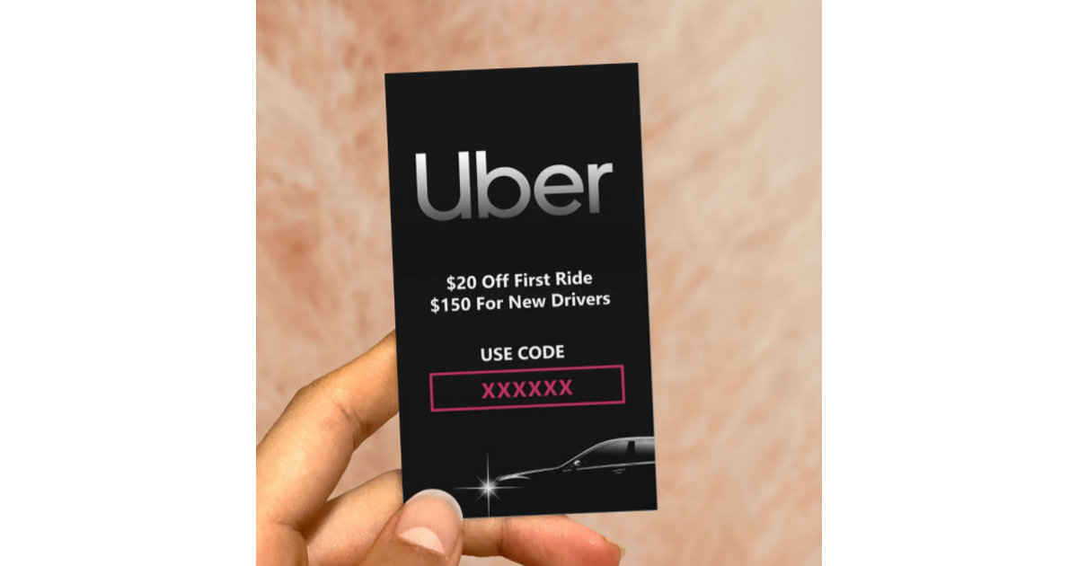 Uber Driver Professional Referral Business Card | Zazzle