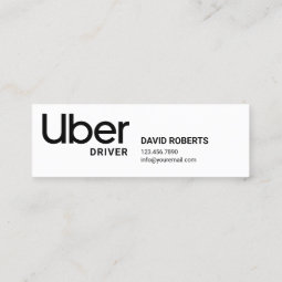 Uber Driver Promo Code Referral Mini Business Card | Zazzle