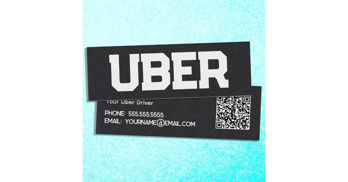 Uber Driver QR Mini Business Card | Zazzle