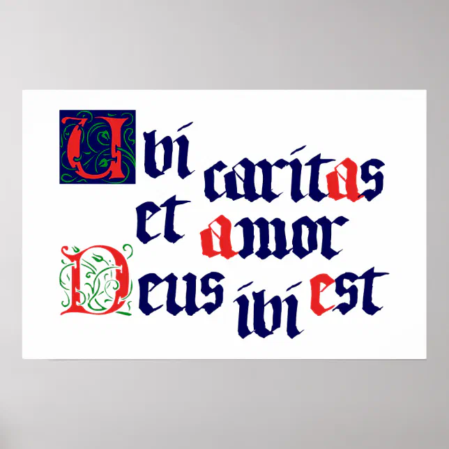 Ubi Caritas Poster | Zazzle