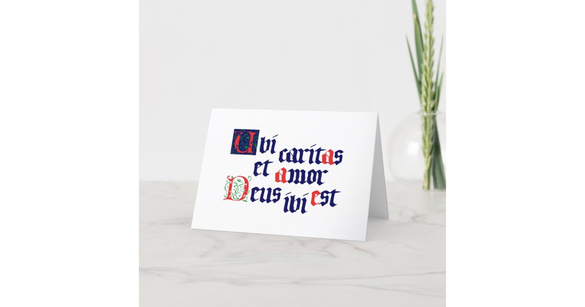 Ubi Caritas Thank You Card | Zazzle