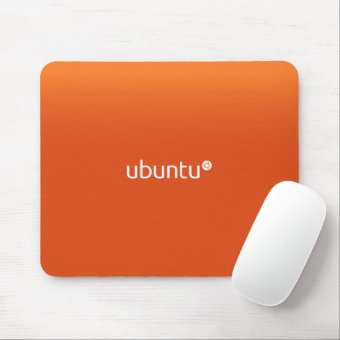 Ubuntu Linux Orange Mouse Pad | Zazzle