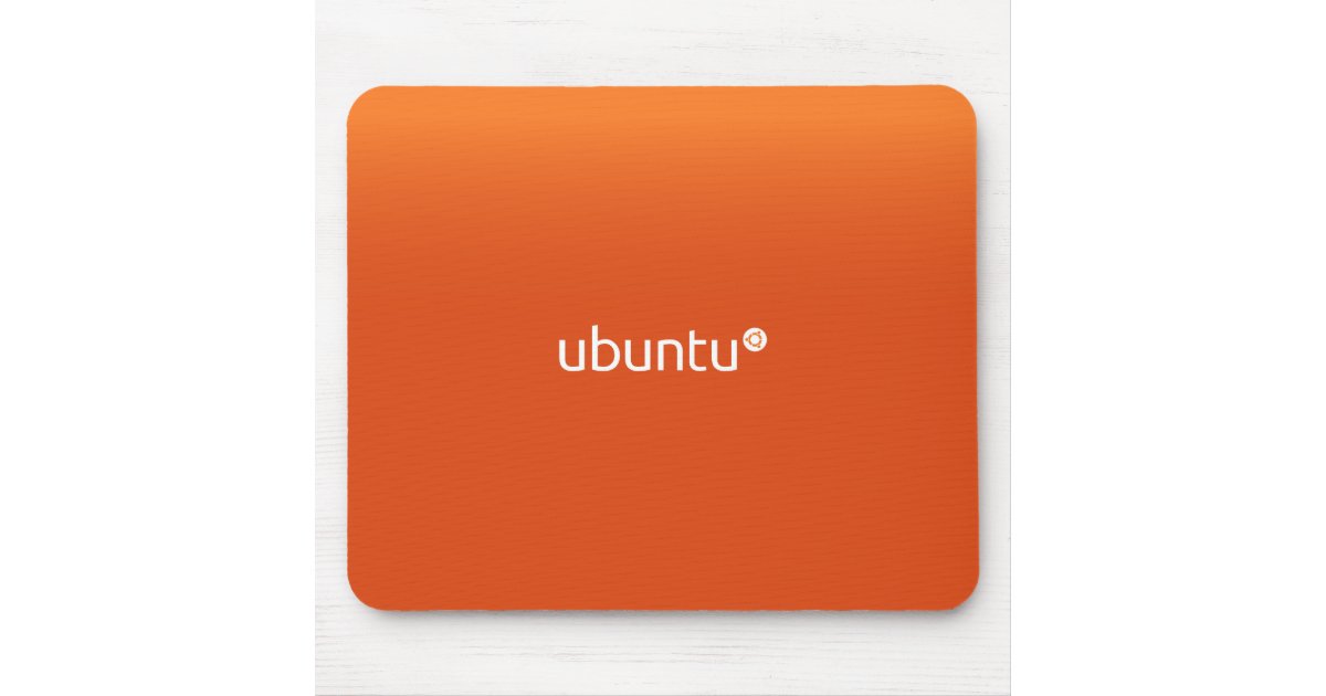 Ubuntu Linux Orange Mouse Pad | Zazzle