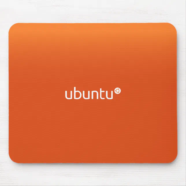Ubuntu Linux Orange Mouse Pad | Zazzle