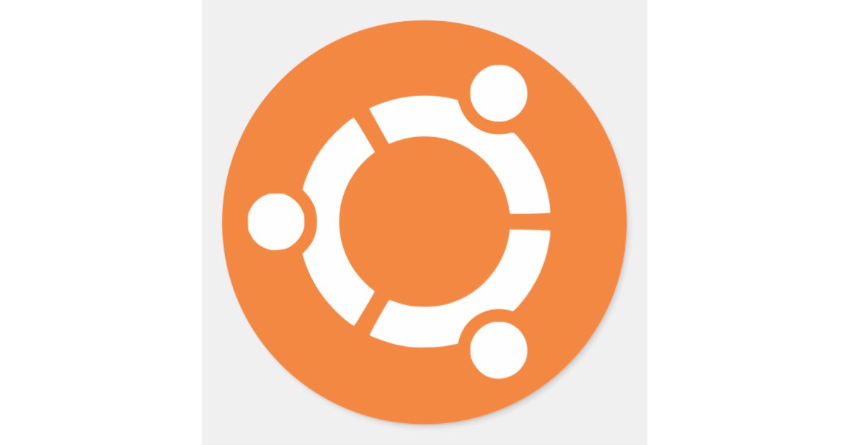 Ubuntu logo classic round sticker | Zazzle