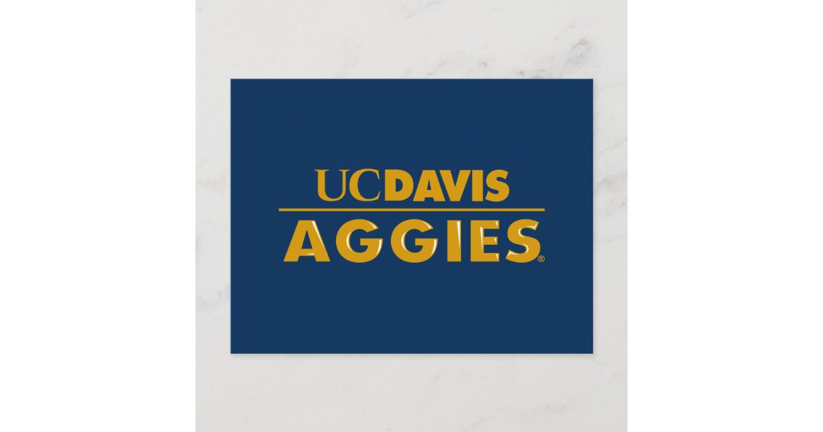 UC Davis Aggies Wordmark Invitation Postcard | Zazzle