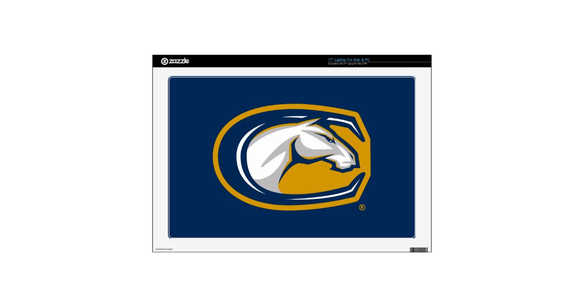 UC Davis Horse Head Logo 17" Laptop Decal | Zazzle