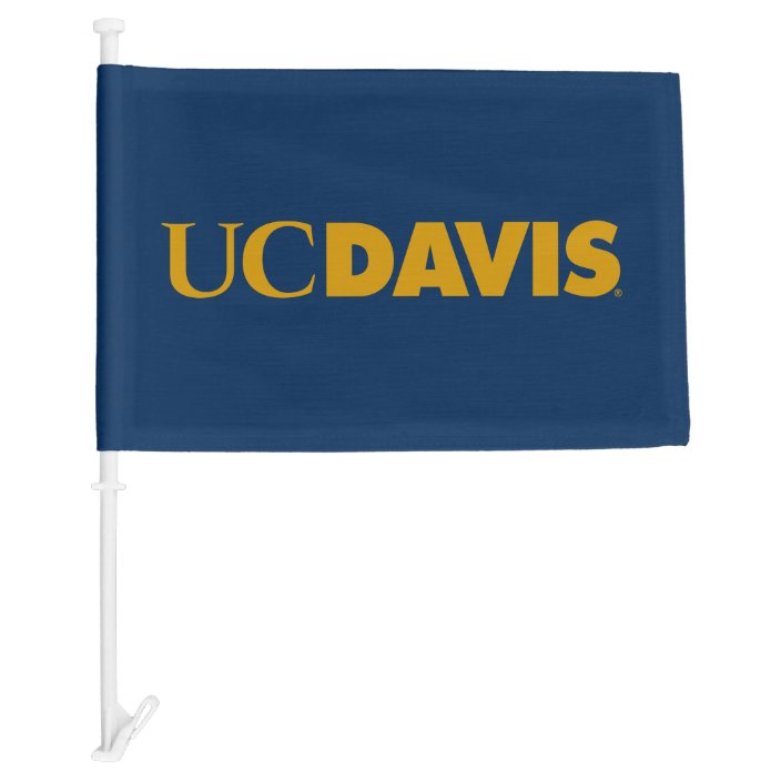 UC Davis Wordmark Car Flag | Zazzle.com