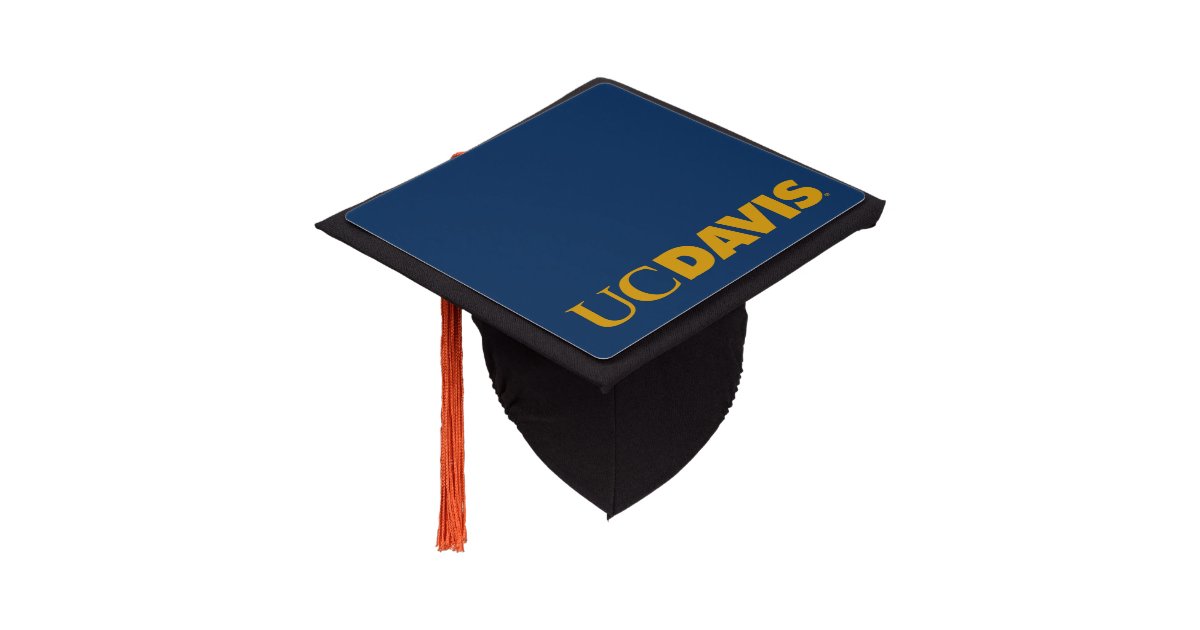 UC Davis Wordmark Graduation Cap Topper | Zazzle