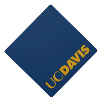 UC Davis Wordmark Graduation Cap Topper | Zazzle