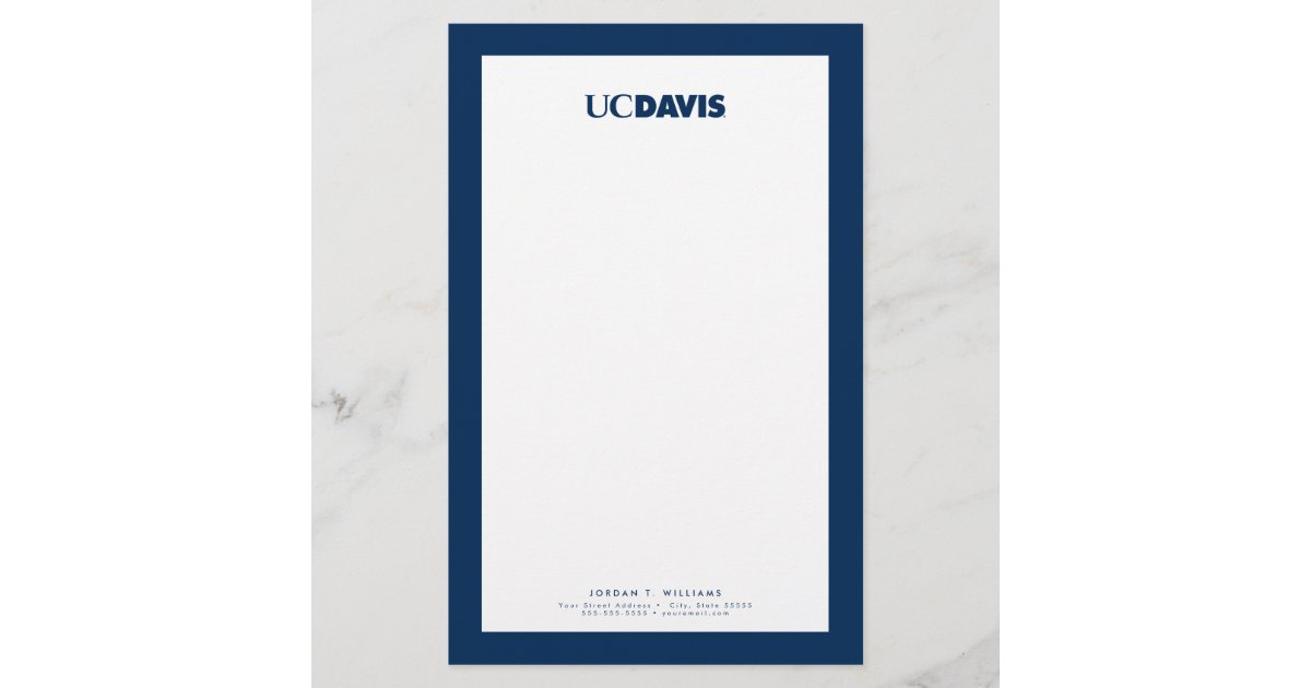 UC Davis Wordmark Stationery | Zazzle