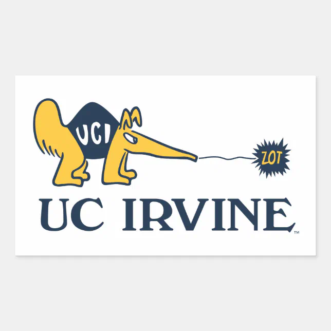 UC Irvine | UCI Anteaters Zot! Rectangular Sticker | Zazzle