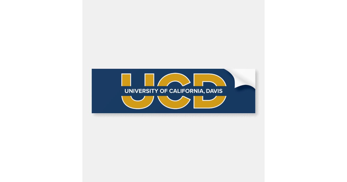 UCD Wordmark Bumper Sticker | Zazzle