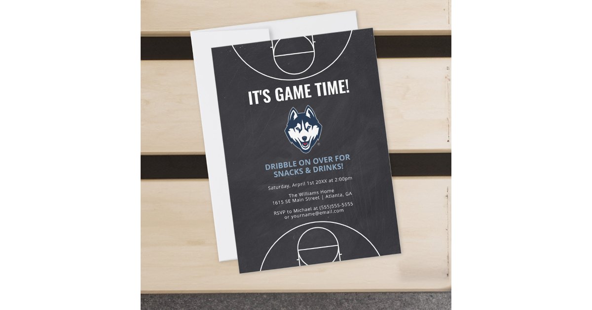UConn Huskies Basketball Game Watch Party Invitation | Zazzle