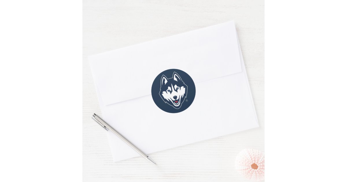 UConn Huskies Classic Round Sticker | Zazzle