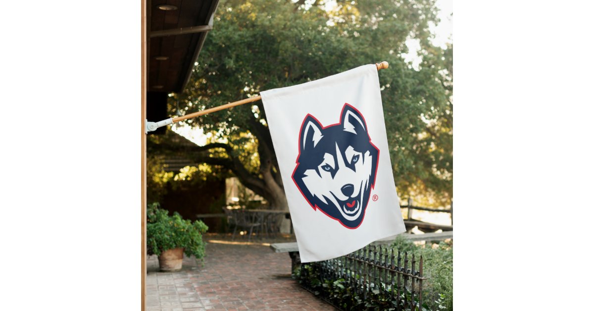 UConn Huskies House Flag | Zazzle