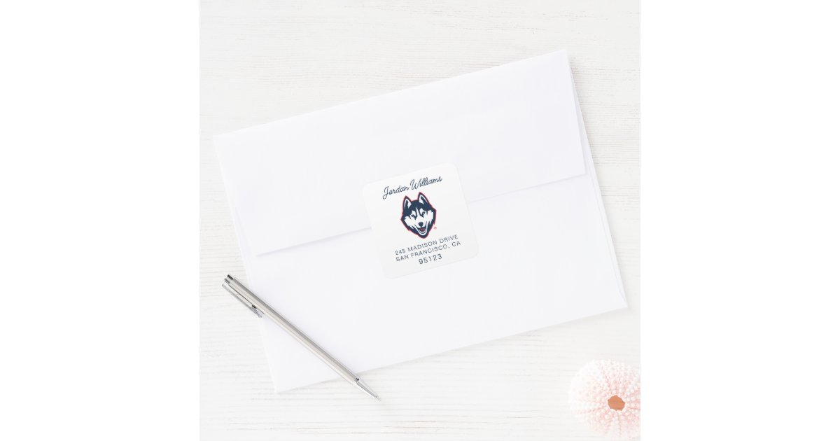 UConn Huskies Square Sticker | Zazzle