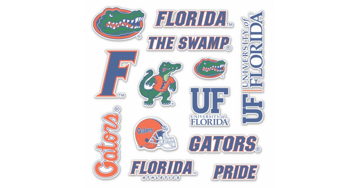 UF University of Florida Logos Sticker | Zazzle