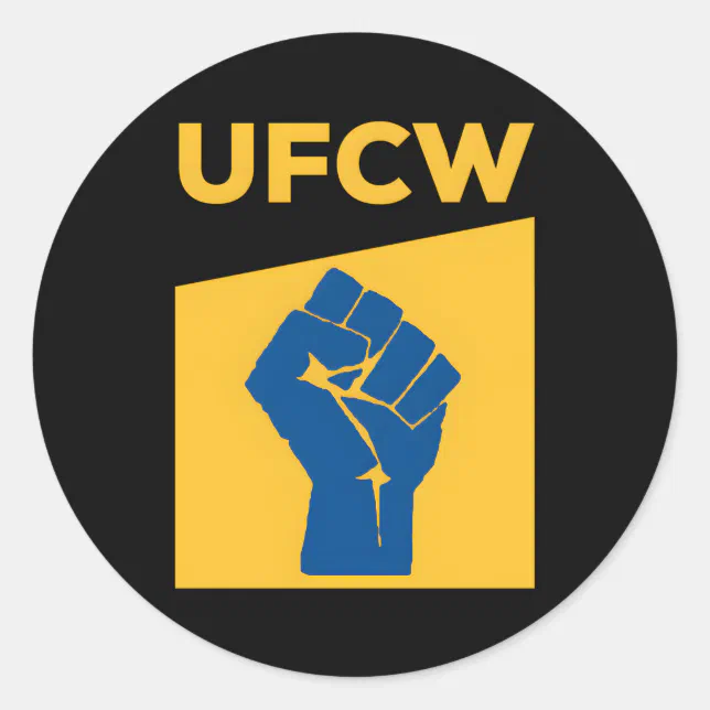Ufcw Resist Fist Strike Classic Round Sticker | Zazzle