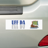 UFF DA Funny Scandinavian Viking Bumper Sticker | Zazzle