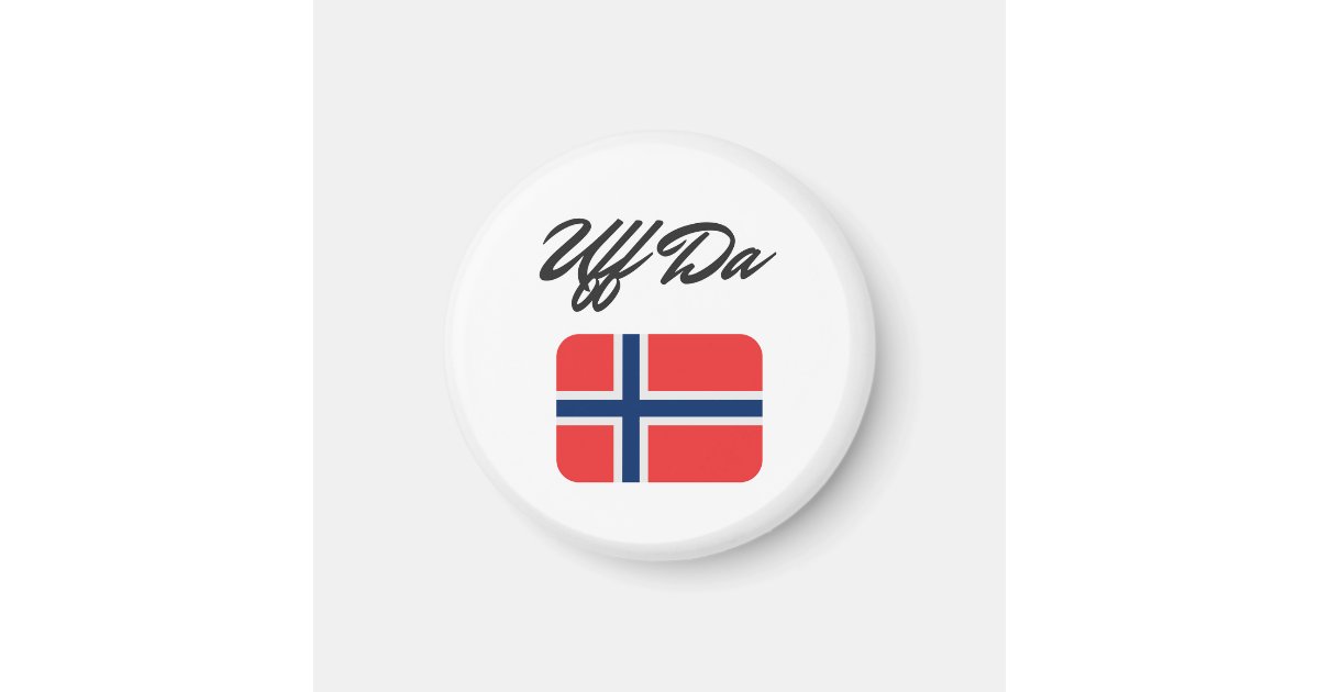 Uff Da Norwegian Flag Magnet | Zazzle