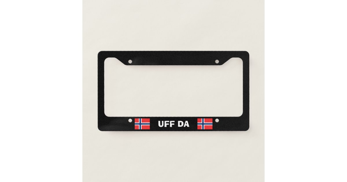 Uff Da Norwegian License Plate Frame | Zazzle