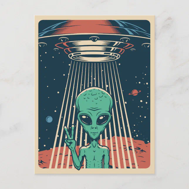 UFO Alien Postcard | Zazzle