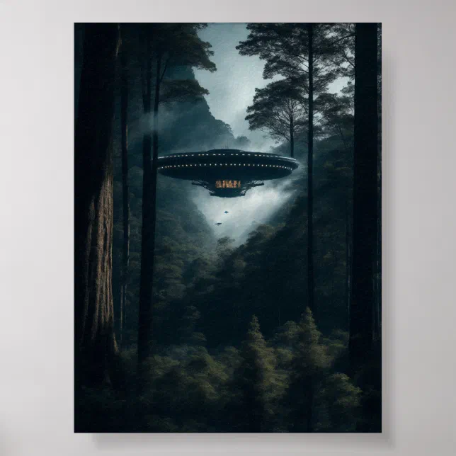 UFO Alien Space Digital Posters & Wall Art | Zazzle