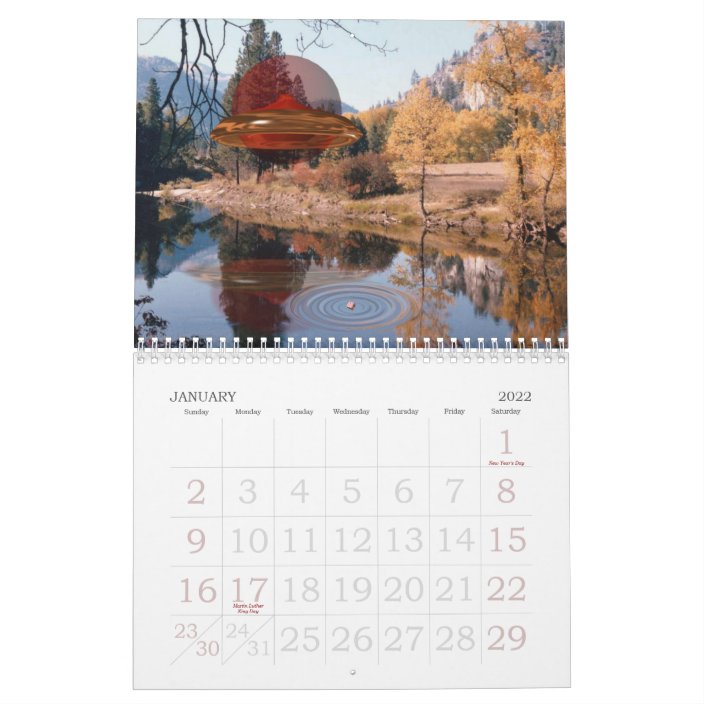 UFO - alien worlds Valxart calendar | Zazzle.com