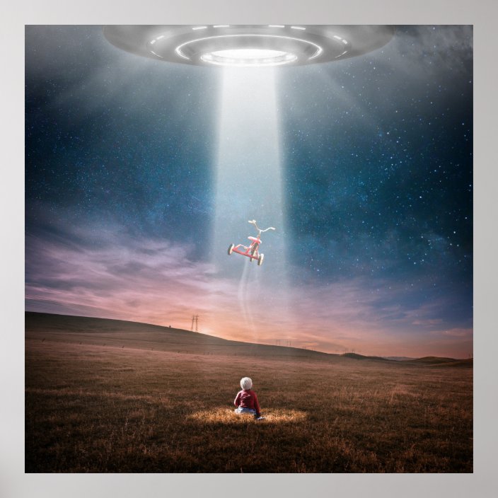 Ufo Aliens Landscape Evening Abduction Space Case Poster | Zazzle.com