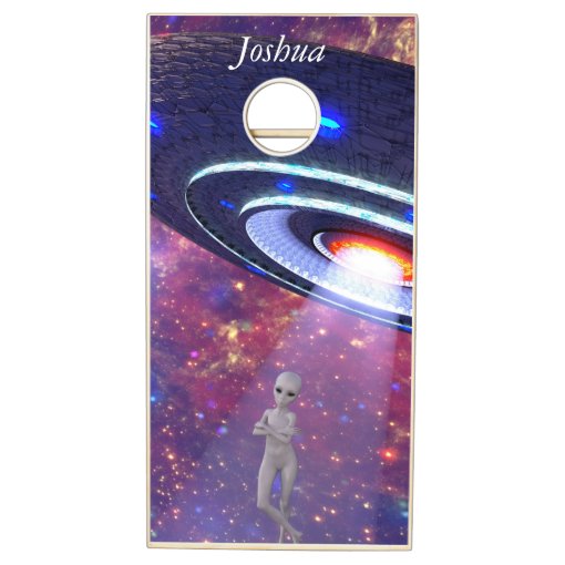 UFO and Alien Personalized Cornhole Set | Zazzle