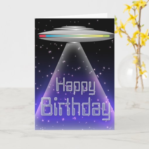 UFO Birthday Card | Zazzle