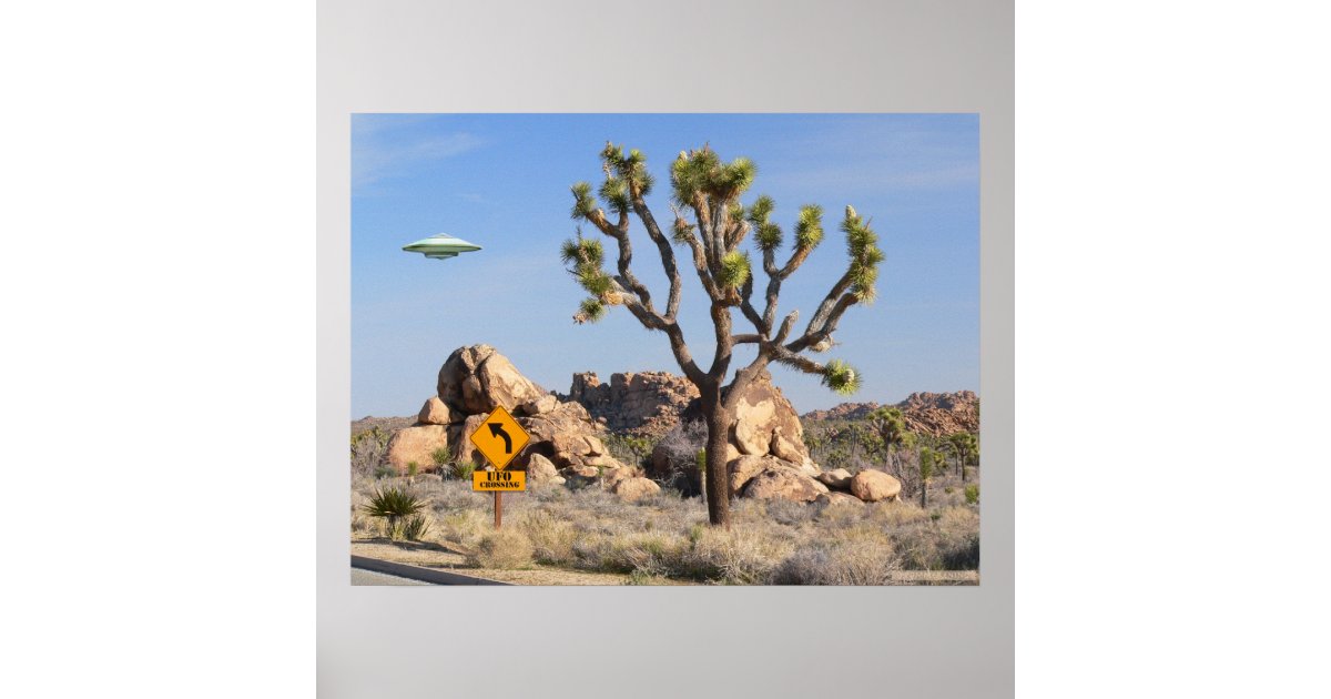 UFO Crossing Poster | Zazzle
