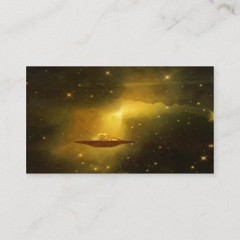 UFO flying object in space Business Card | Zazzle