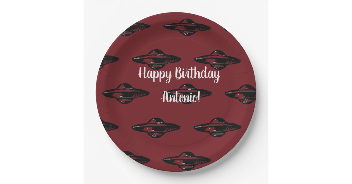 UFO flying saucer Paper Plates | Zazzle