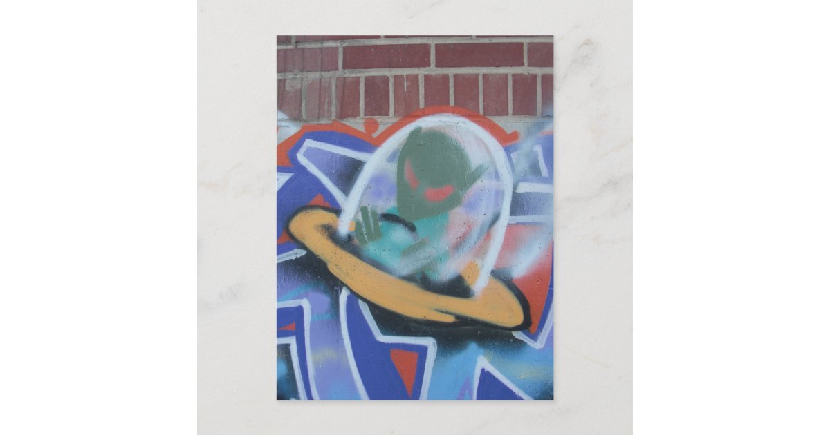 UFO Graffiti 02 Postcard | Zazzle
