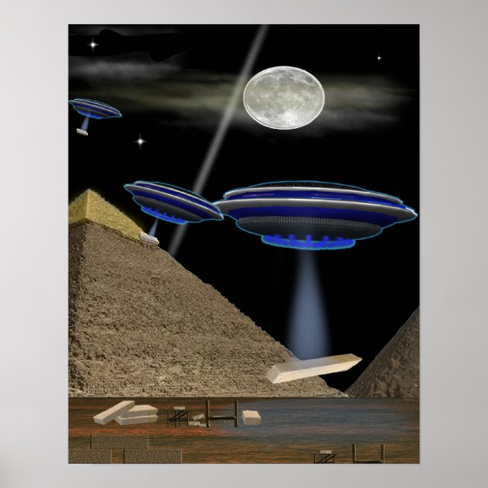 UFO pyramid Builders Poster | Zazzle.com