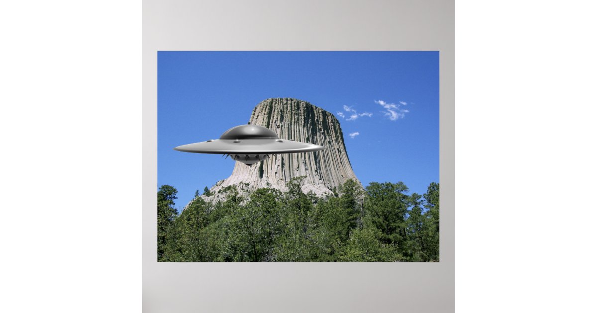 UFO Salamander at Devils Tower Poster | Zazzle