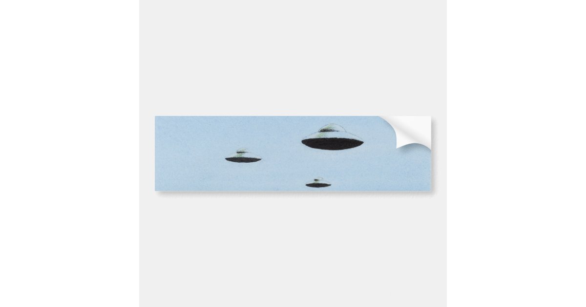 UFO Trio Bumper Sticker | Zazzle