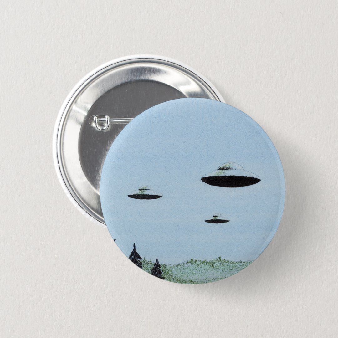 UFO Trio Pinback Button | Zazzle