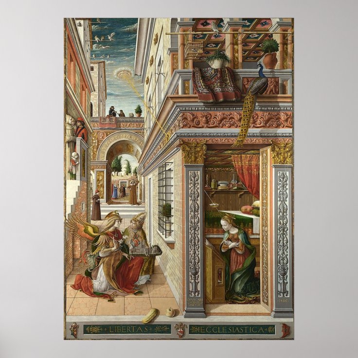 UFOs in Ancient Art The Annunciation With Saint Em Poster | Zazzle