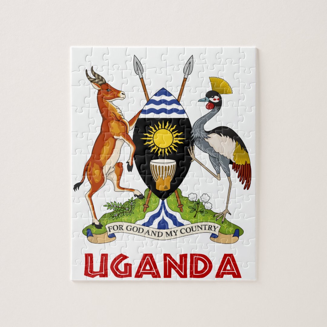 UGANDA - flag/emblem/coat of arms/symbol Jigsaw Puzzle | Zazzle