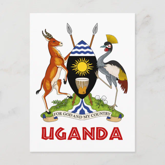 UGANDA - flag/emblem/coat of arms/symbol Postcard | Zazzle