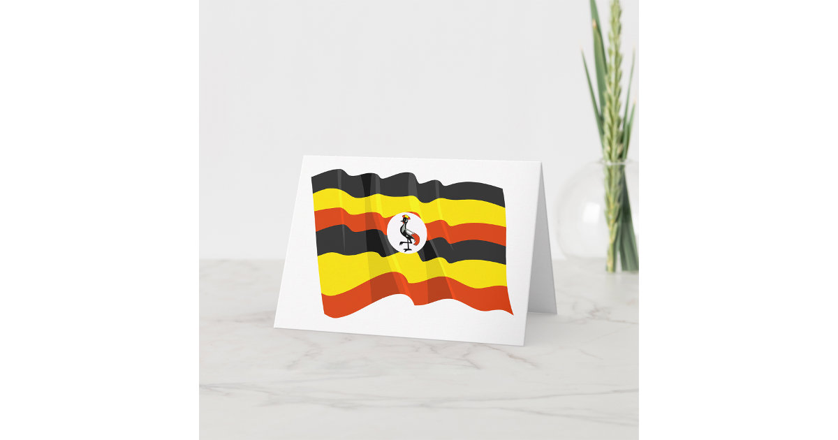 Uganda Flag Greeting Cards | Zazzle