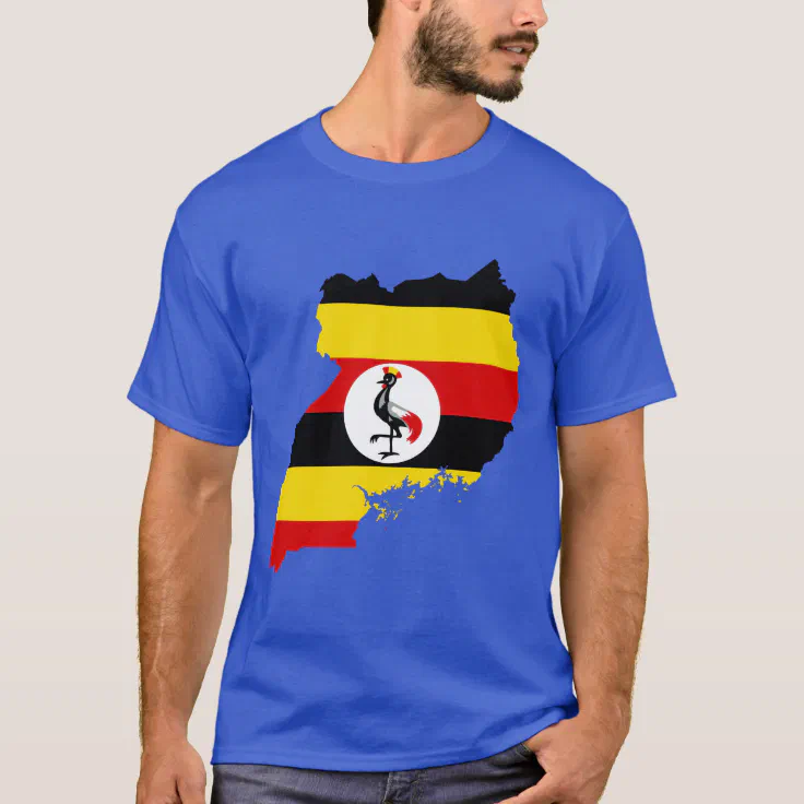 Uganda Flag Map T-Shirt | Zazzle