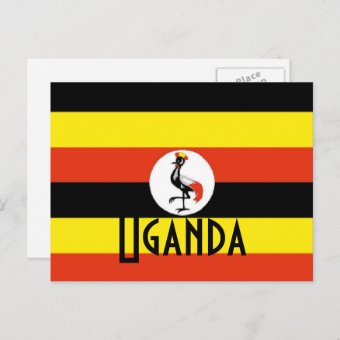 Uganda flag postcard | Zazzle