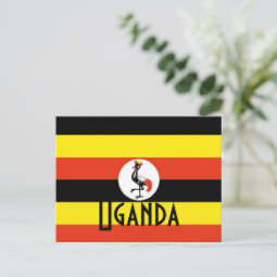 Uganda flag postcard | Zazzle